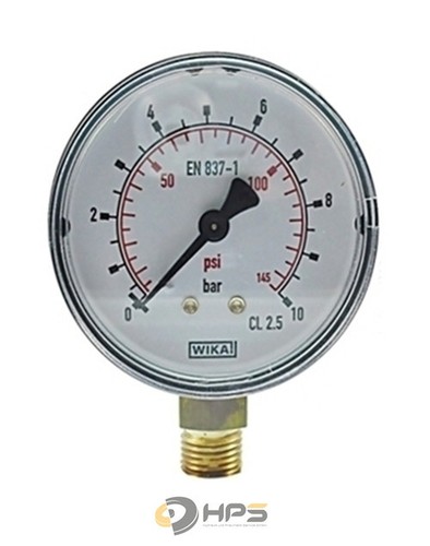 WIKA Vakuum- und Druckmanometer Senkrecht Ø50mm Manometer Luft ...