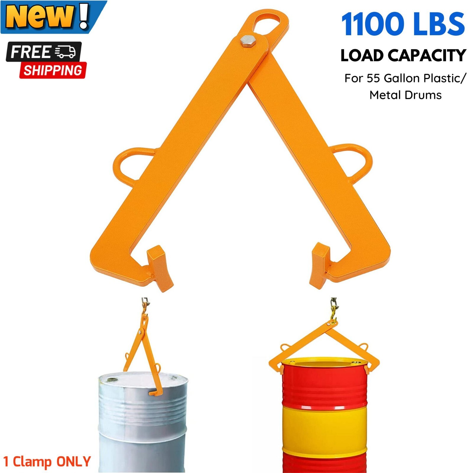 Vertical Hoist Oil Barrel Drum Lifter for 55 Gallon Metal/ Plastic Drum ...