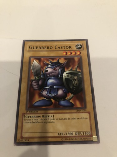 Yugioh Beaver Warrior Guerrero Castor Card Ldd S064 MP | eBay