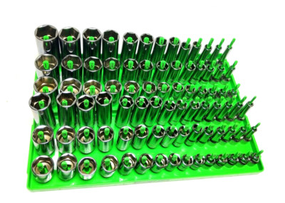 New Snap-on™ 84pc 3/8" drive Metric SAE 6-point Master Socket Set Green ...