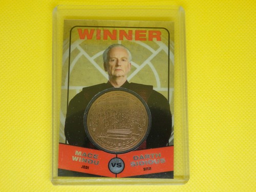 TOPPS CHROME PERSPECTIVES MEDALLION CARD MACE WINDU VS DARTH SIDIOUS | eBay
