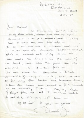 DAVY JONES THE MONKEES Signed Autograph Letter JSA COA | eBay