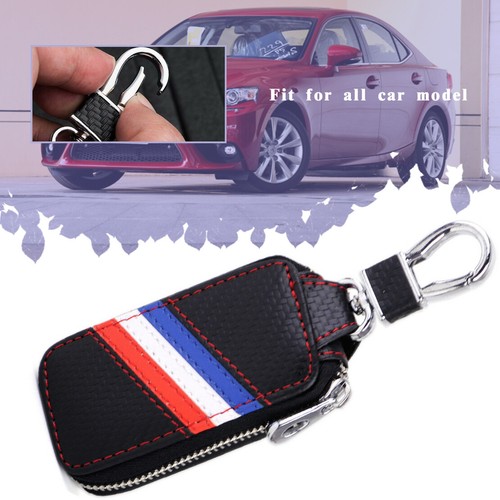 New Universal High-grade Leather Car Remote Key Chain Holder Zipper ...