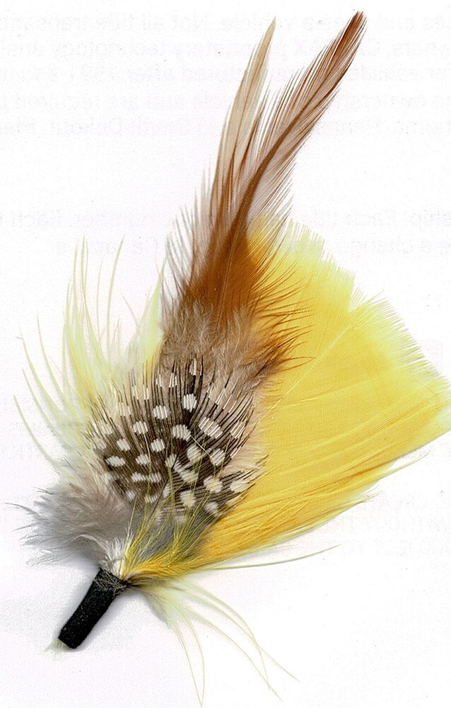Mens 4.5" Hat Feather for Fedora, Derby, Trilby brown/Yellow 495 | eBay