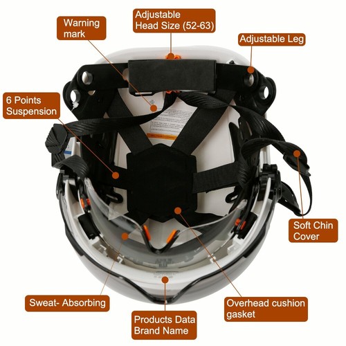 Construction Safety Helmet With Visor Built In Goggles Hard Hat Earmuff ...