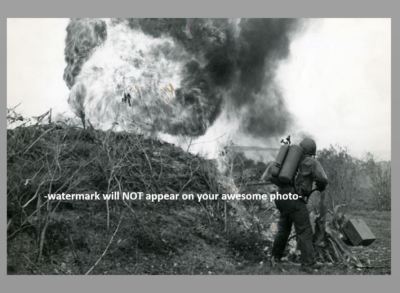 Flamethrower Attacks Japanese PHOTO US Marines World War 2 WW2 Saipan ...