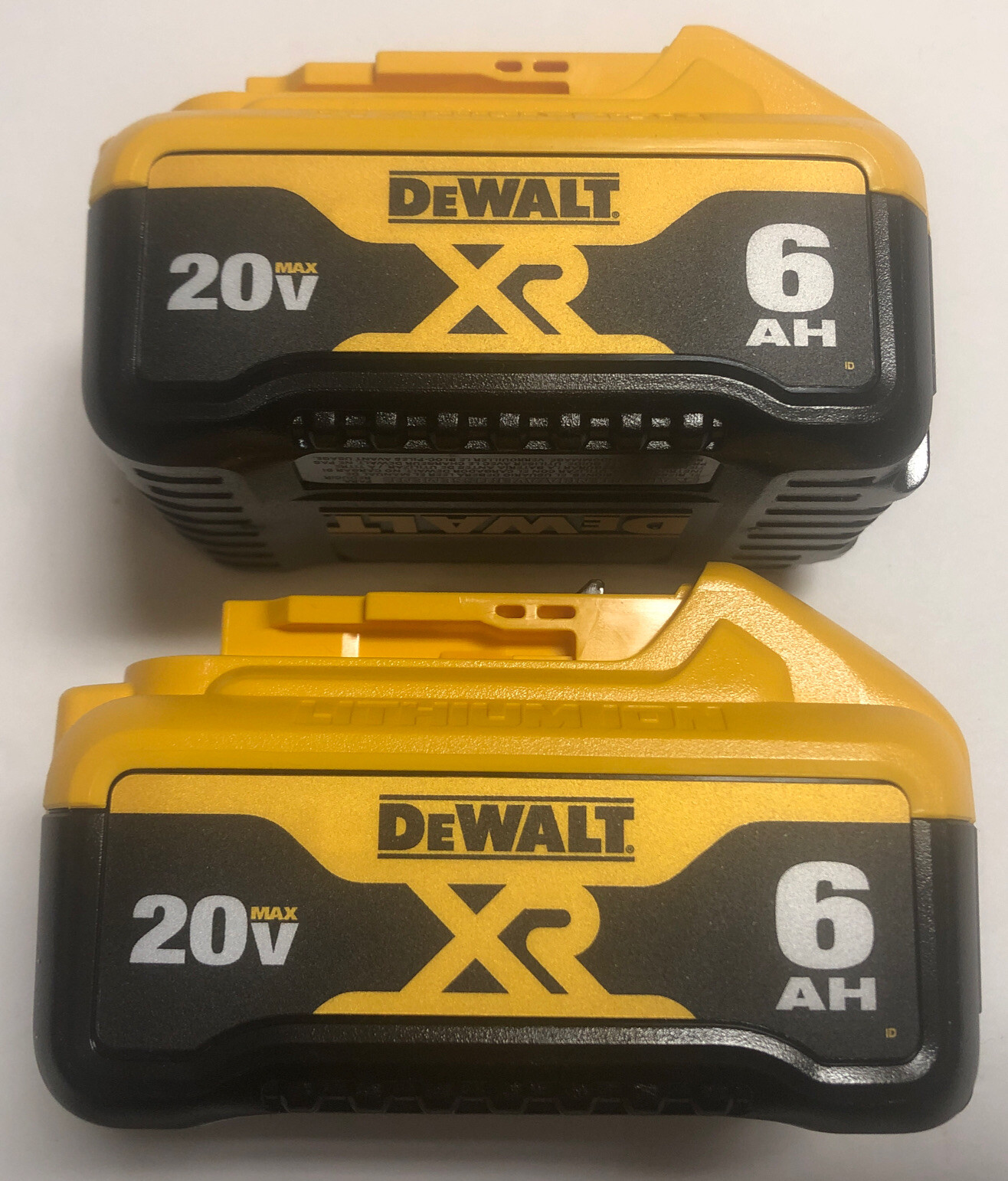 (2) NEW Genuine DEWALT DCB206 DCB206-2 20V 20 Volt MAX XR 6.0Ah Battery ...