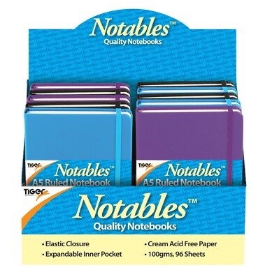 A5 Notebook Note Pad RULED Notepad Blue/Purple/Black Soft Feel Quality ...