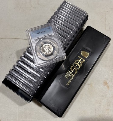 (20) PCGS Graded 1942 Silver Quarters Bulk Ms64 Lot With Case Box | eBay