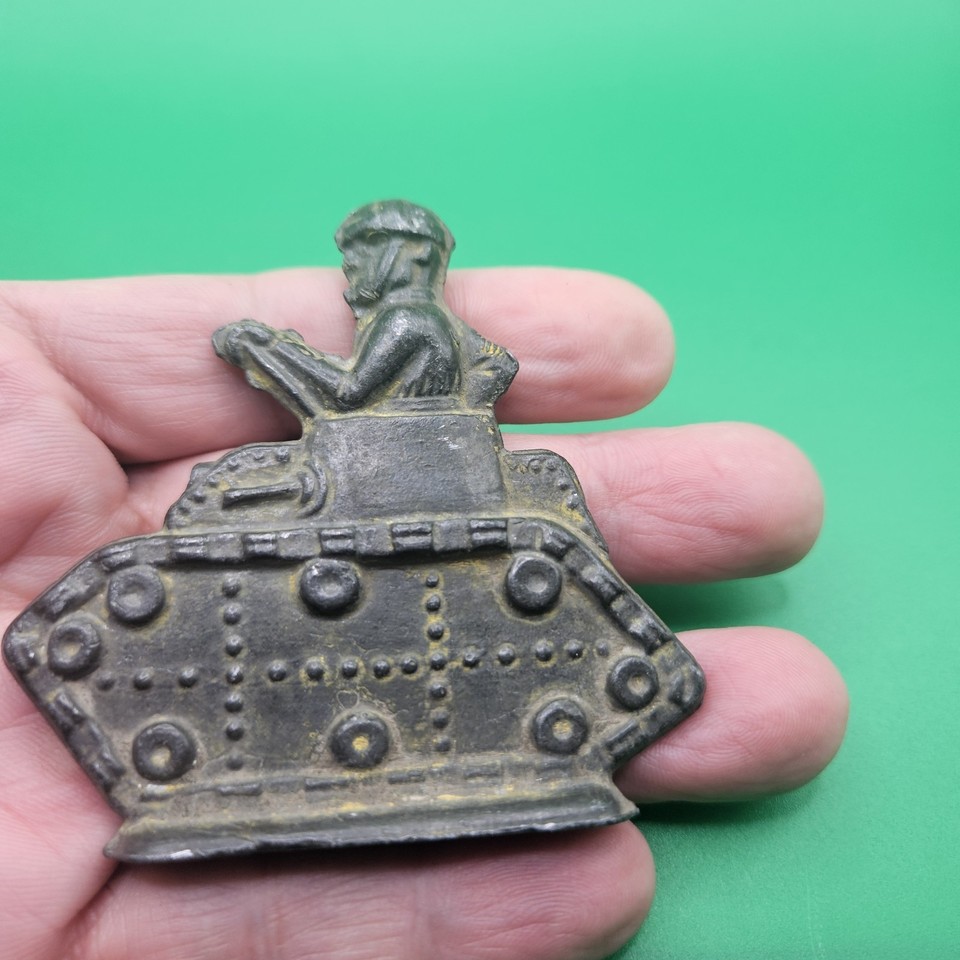 Vintage Metal Toy Soldier Tank WWI Flat | eBay