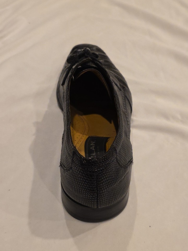 Mezlan Platinum Black Genuine Lizard Oxford Shoes Men’s Size 12M | eBay