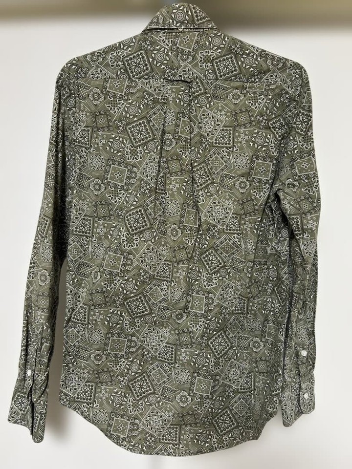 GITMAN BROS. for SHIPS Bandana Print Shirt Green Size 14 1/2 XS | eBay ...