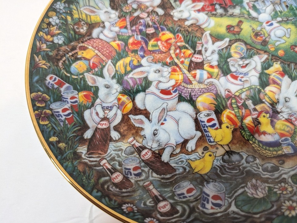 Pepsi-Cola Pepsi Franklin Mint Bill Bell Plate 1995 Easter Greetings ...