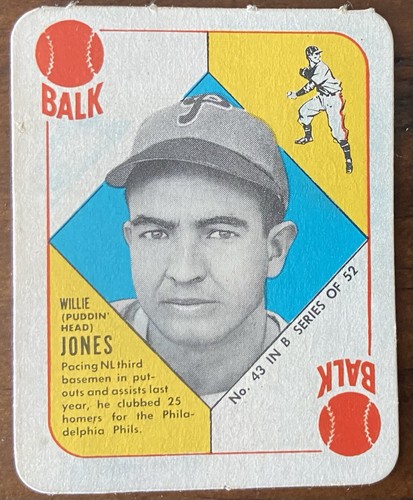 1951 Topps Blue Back #43 Willie Jones Phillies - G-VG | eBay