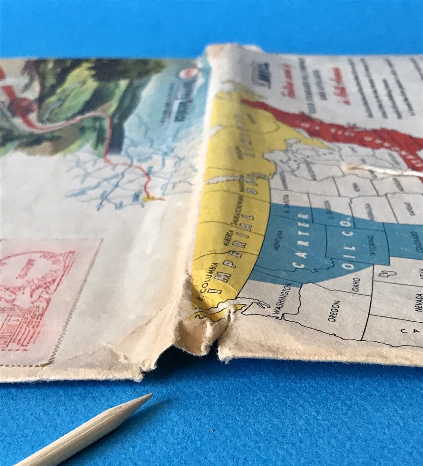 ⭐️1951 ESSO Road MAP HOLDER Typed LETTERHEAD USA Colorful RARE | eBay