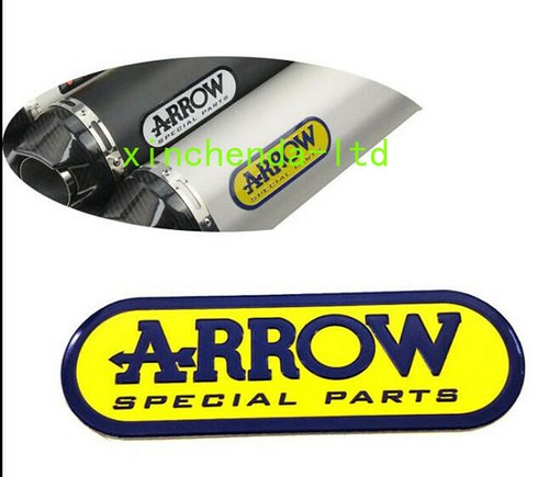 1PC 3D Aluminum Heat-resistant Motorcycle Exhaust Pipe Sticker Arrow ...