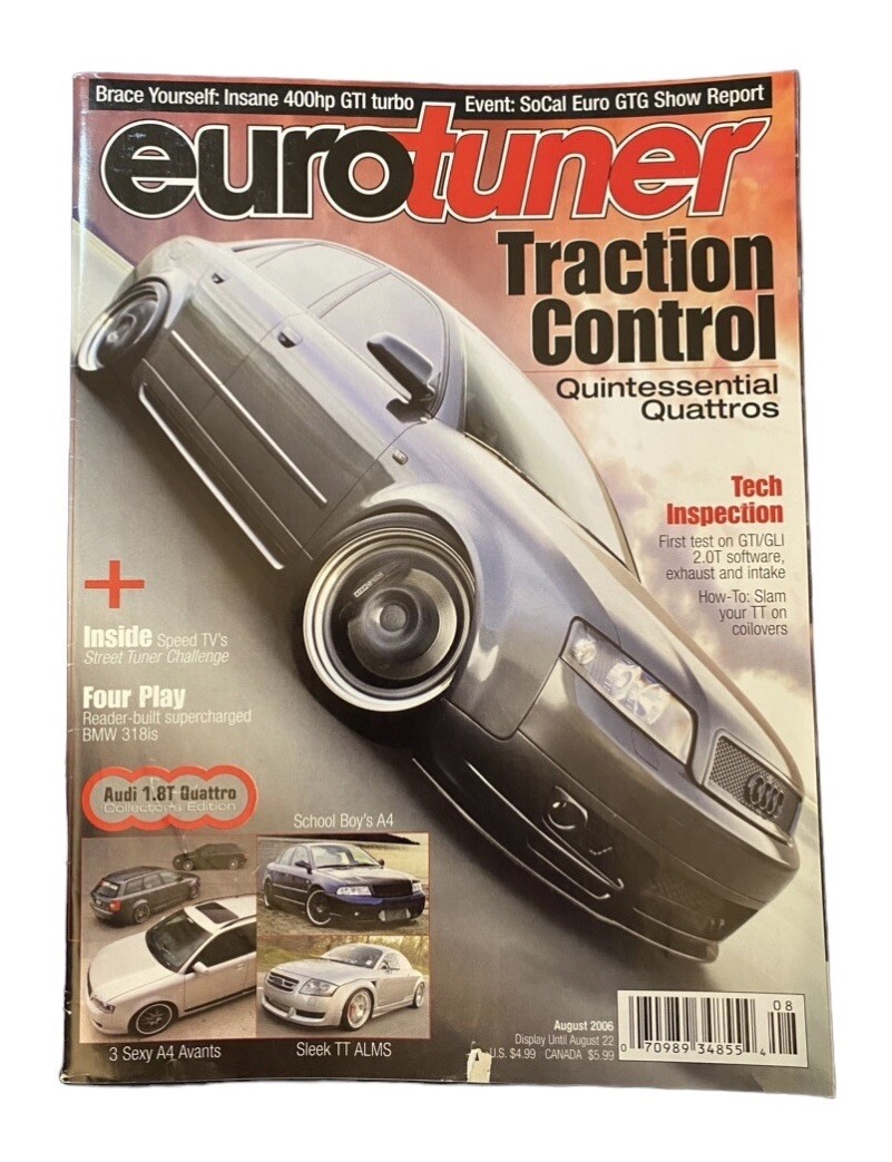 EuroTuner Magazine Audi A4 Traction Control Cover Aug 06 Back Issue ...