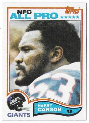 HARRY CARSON 1982 Topps Football # 418 New York Giants HOF NM - MT | eBay