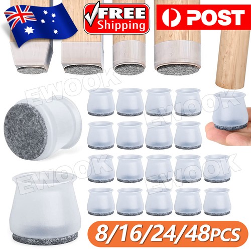 48PCS Ruby Slider Chair Leg Protector For Hardwood Floors Fits All ...