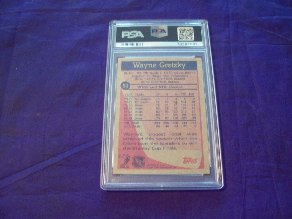 1984 TOPPS HOCKEY #51 WAYNE GRETZKY PSA 8 | eBay