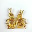 JJ Bunny Rabbits on Bench Gold tone Brooch Signed Pin | eBay