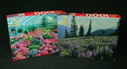 Lot of 2 Golden Guild 1000-Pc Jigsaw Puzzles - Conservatory Flowers ...