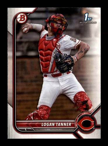 2022 1st Bowman Draft #BD-55 Logan Tanner Cincinnati Reds Baseball Card ...