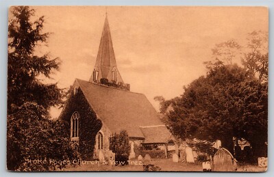 U.K. Stoke Poges Church & Yew tree Postcard, J22 | eBay