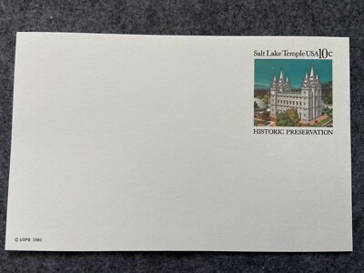 Historic Preservation Church of Jesus Christ Temple 10c Stamped Blank ...