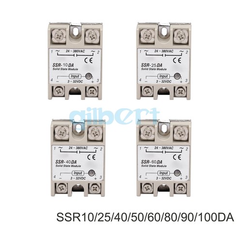 SSR Single-phase Solid State Relay 10-100A DC-AC Input 3-32VDC Load 24-380VAC | eBay