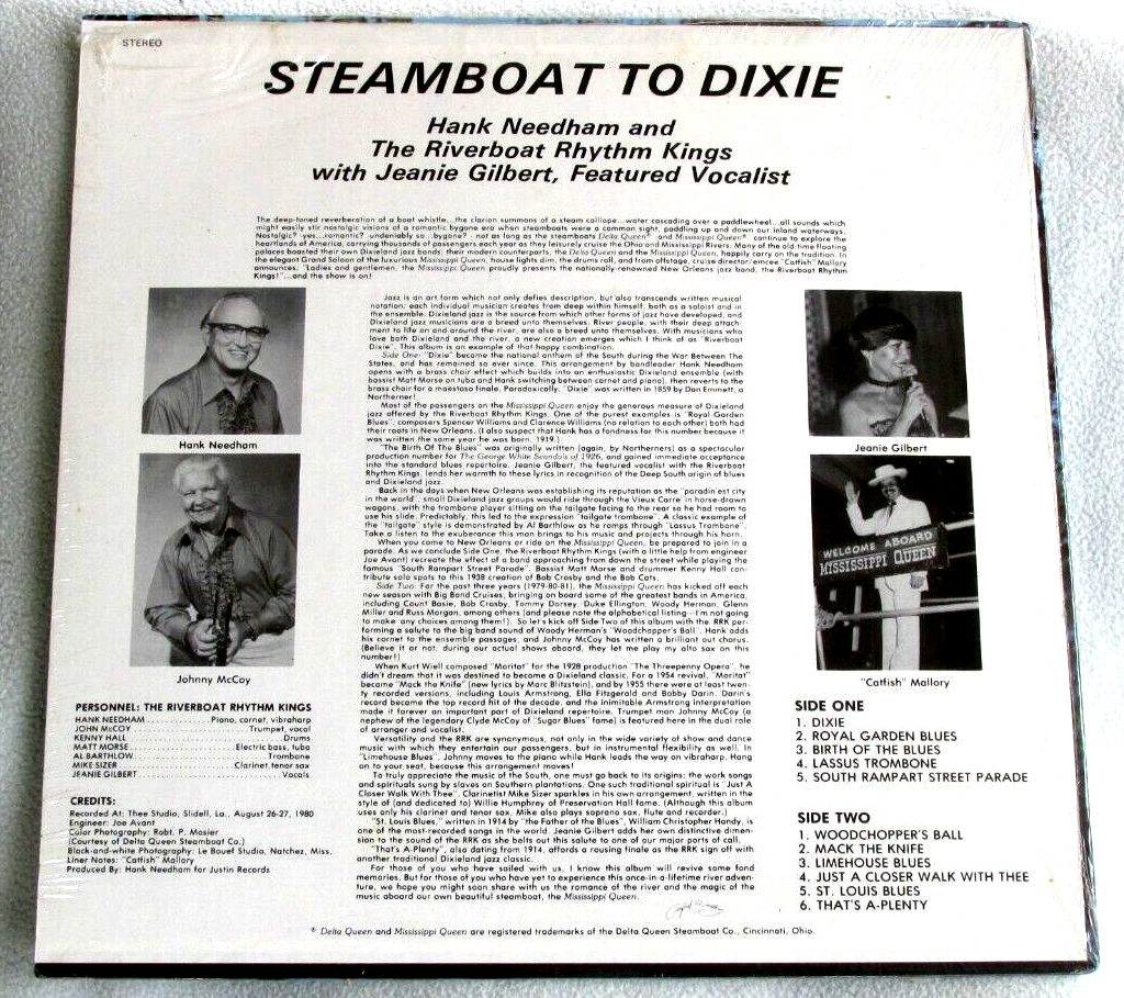 Hank Needham Riverboat Rhythm Kings Steamboat to Dixie '80 Justin Recs ...