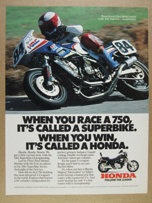 1985 Honda Magna Motorcycle fred merkel superbike photo vintage print ...