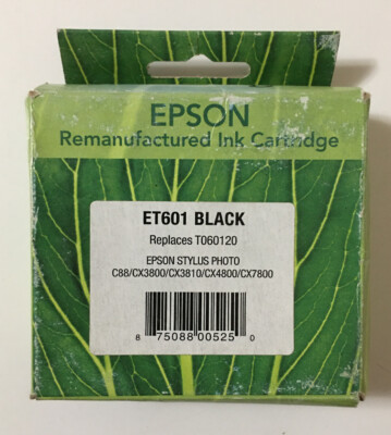 Epson Remanufactured Ink Cartridge ET601 BLACK Stylus Photo - New / Exp ...