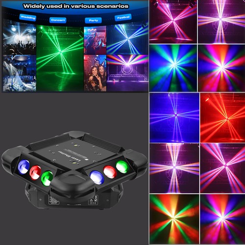 12 LEDs Storm Rotating Beam White Light Strobe Moving Head Stage Light ...