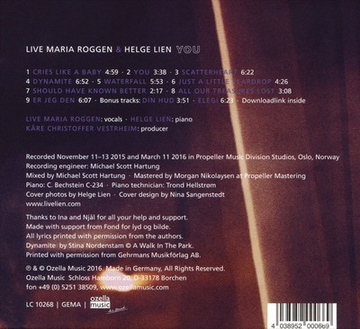 MARIA ROGGEN/HELGE LIEN YOU NEW CD 4038952000669| eBay
