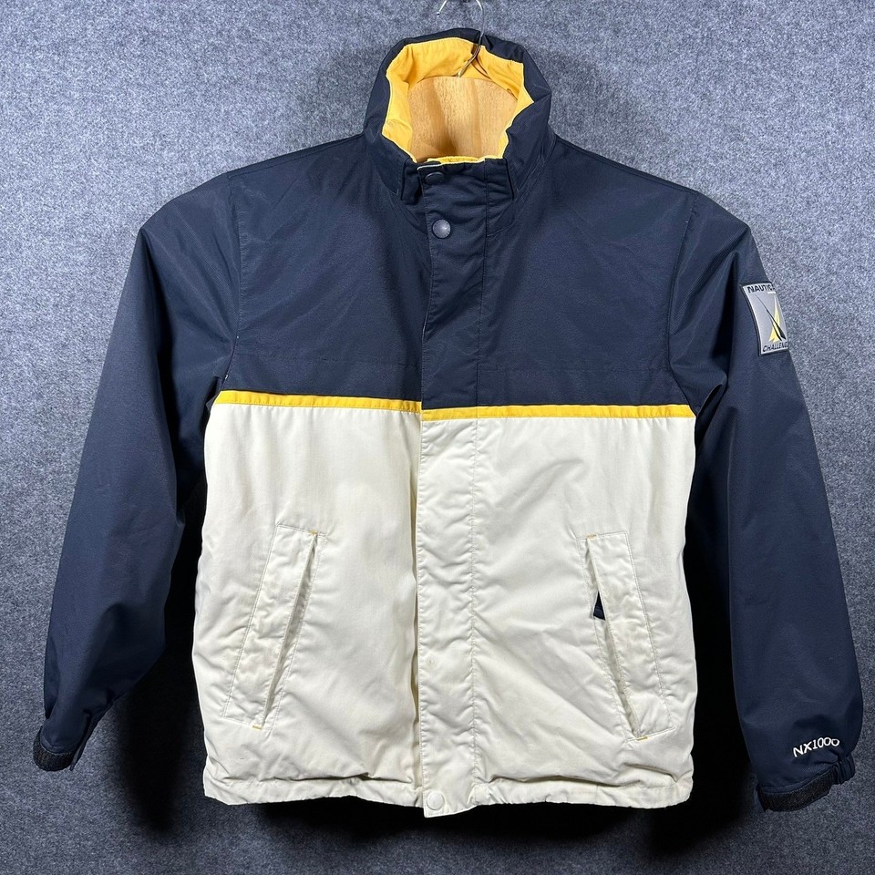 Nautica NX1000 Mens Navy Yellow White Colorblock Sailing Jacket Size ...