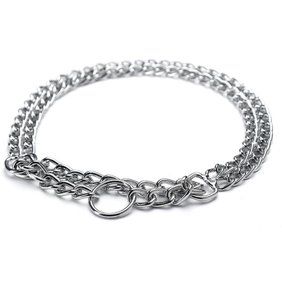 Chrome-plated Pet Collar Choker for Dogs Training Necklace Chains | eBay