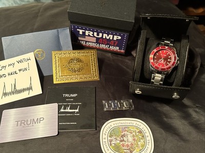 DONALD TRUMP Victory Watch RED SILVER Fight Fight Fight | eBay