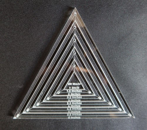 Equilateral triangle quilting template set,6 inches, 5 stencils, paper ...