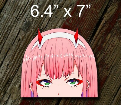 Zero Two Direct Perfect Peeker Peeking Car Decal Vinyl Bumper Sticker ...