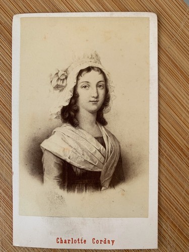 Photo Carte CDV 1865 Portrait Neurdein révolution Charlotte Corday | eBay