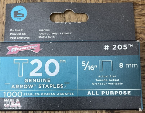 Arrow Fastener 205 5/16 T20 Staples for sale online | eBay