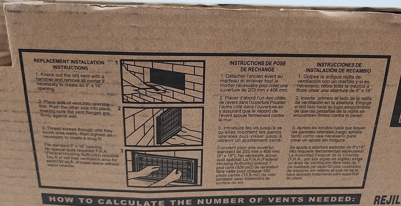 MASTER FLOW 16 in. x 8 in. Automatic Open/Close Foundation Vent in ...