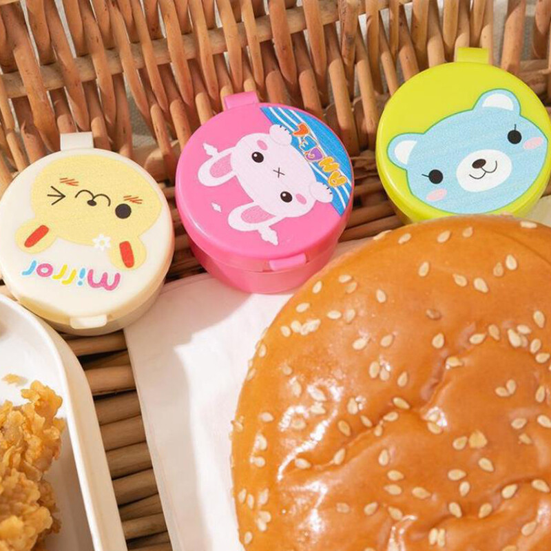 3pcs Portable cartoon Mini Sauce box Small Sauce Container Kids Lunch ...