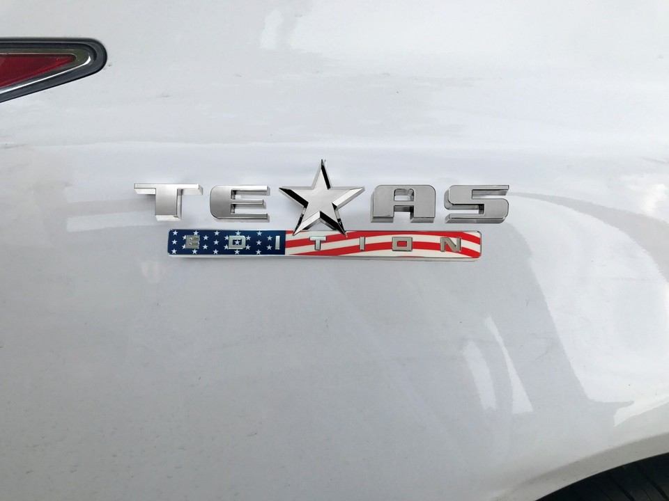 3PC 3D TEXAS EDITION EMBLEM Silver+Color American Flag Trunk Car ...