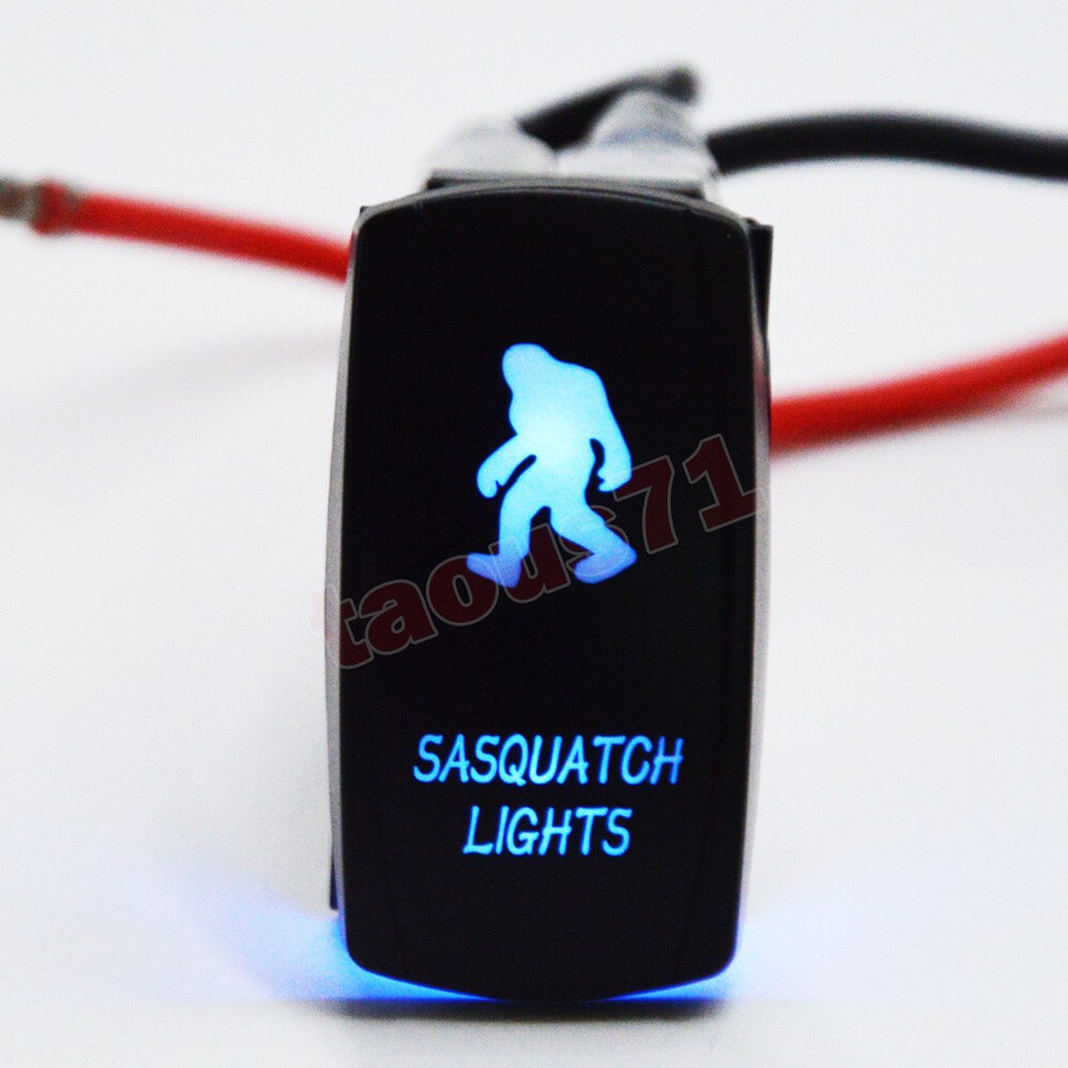 "SASQUATCH LIGHTS" Rocker Toggle Switch For Truck Car UTV Boat LED Bar ...