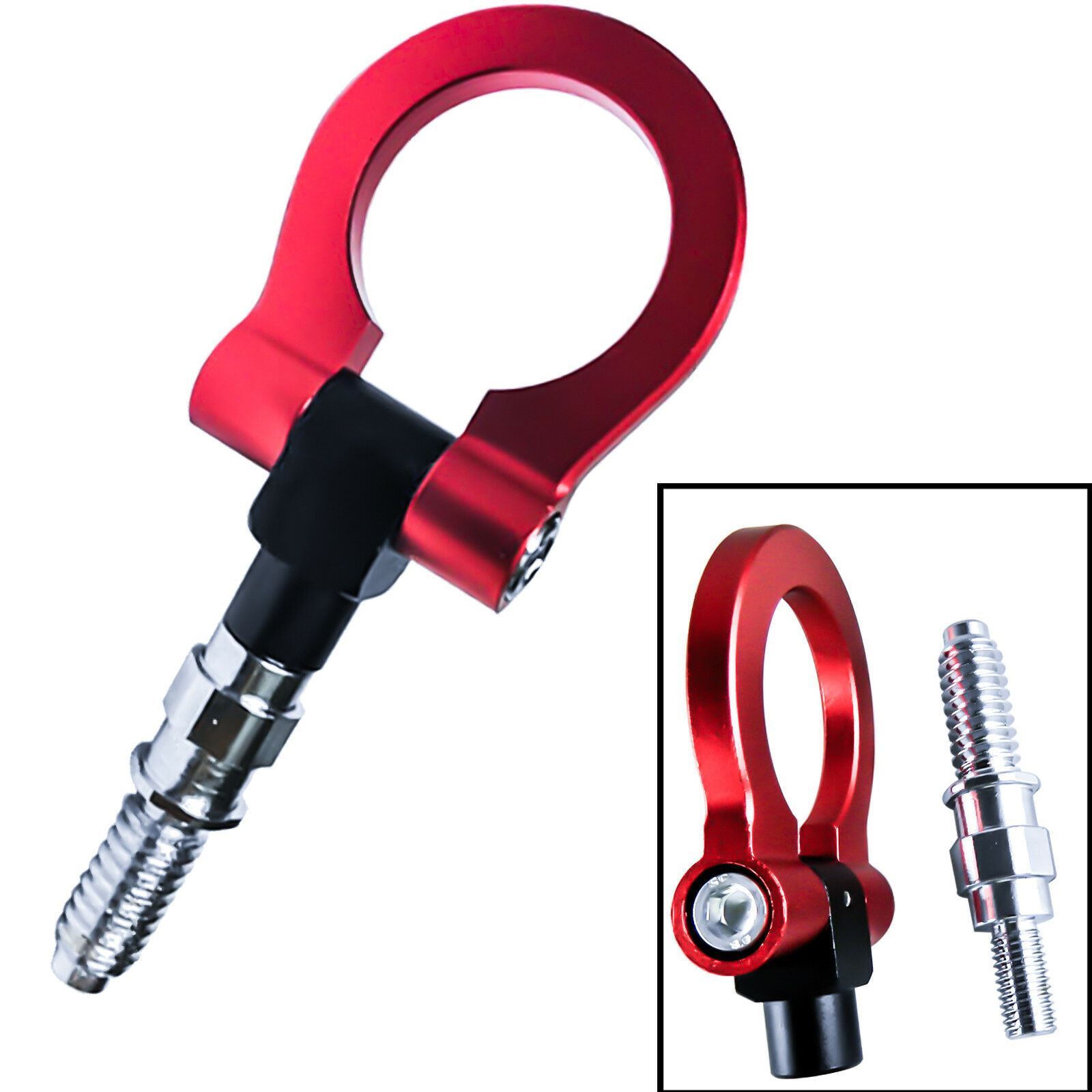 JDM Sport Red Track Aluminum Alloy Tow Hook For BMW 325i 328i 330i 335i ...