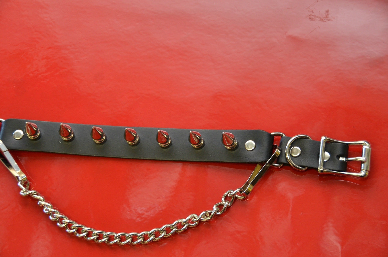 Spike Boot Strap Premium Leather Chain Punk Heels Gothic Military Ankle ...