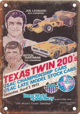 Texas World Speedway Stock Car Races Reproduction Metal Sign A1051 | eBay