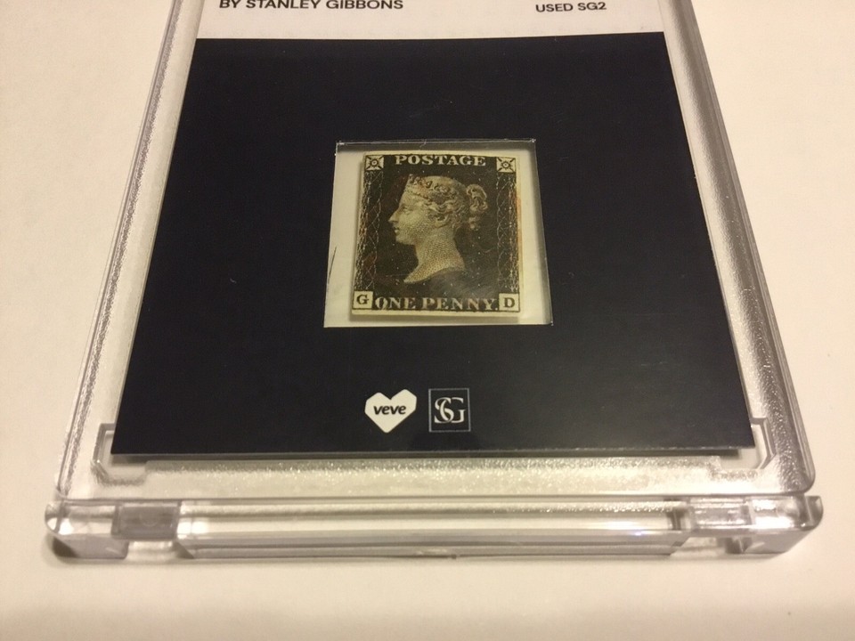 World’s First Postage Stamp 1840 1D ‘Penny’ Black Authentic Stanley ...